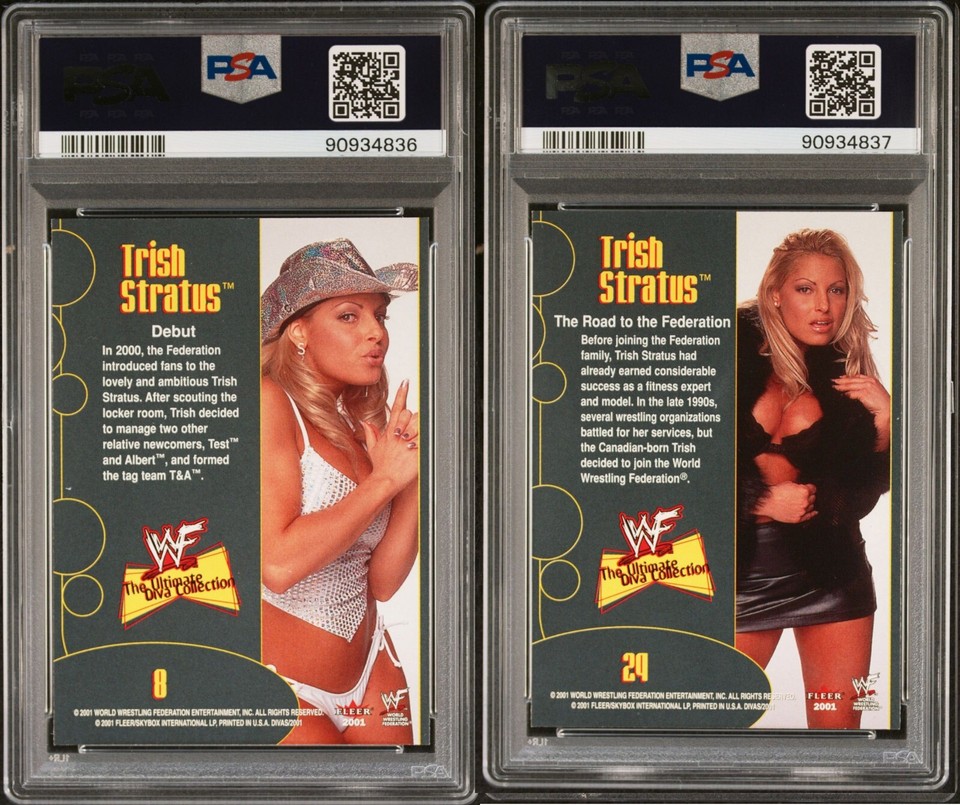 2001 Fleer WWE WWF Ultimate Divas Trish Stratus #8 #29 PSA 10 2-Set Lot | eBay