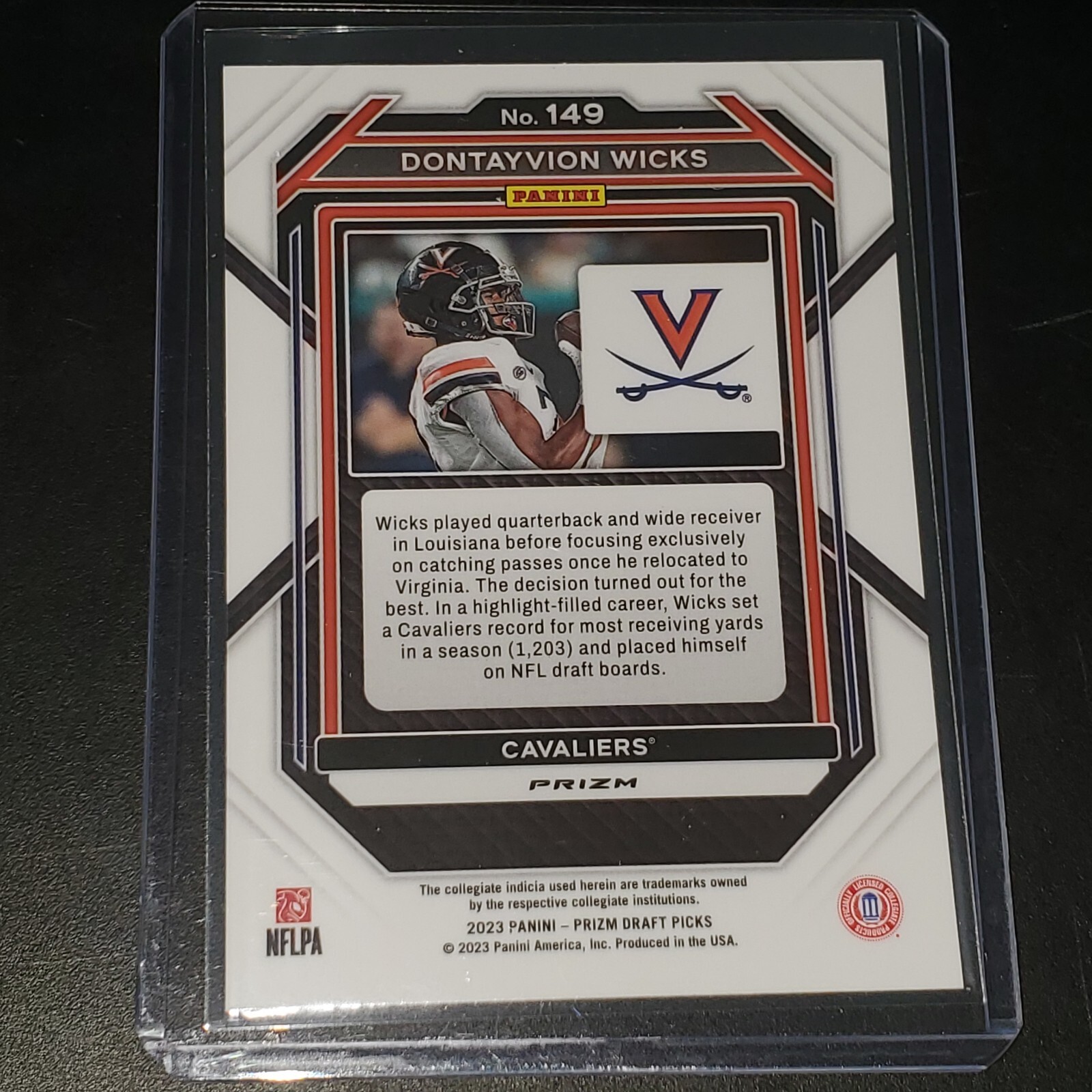 2023 Panini Prizm Draft Picks Gold Ice Dontayvion Wicks RC No. 149 | eBay