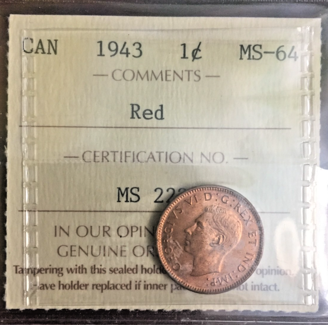 1943 Canadian Cent R MS-64 | eBay