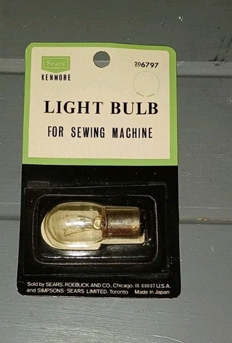 Original SEARS Sewing Machine Light BULB 20 6797 Kenmore Bayonet Socket ...