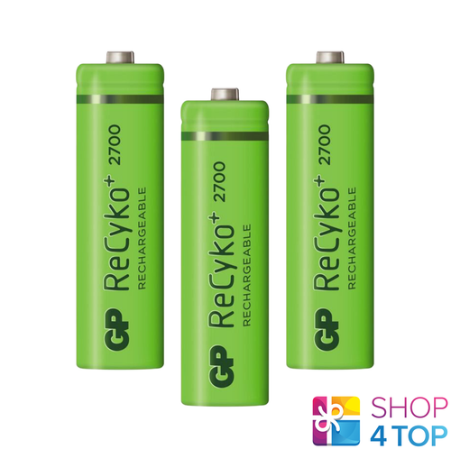 3 GP RECYKO + 2700 SERIES RECHARGEABLE R6 AA BATTERY 2600MAH 1.2V AKU ...