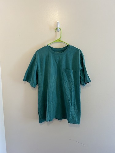Basic Editions Retro Teal Basic Pocket T-Shirt | eBay