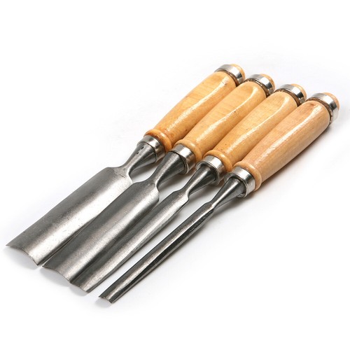 4Pcs 240mm Wood Carving Chisel Tool 45#Steel Gouge Set 6/12/18/24mm ...