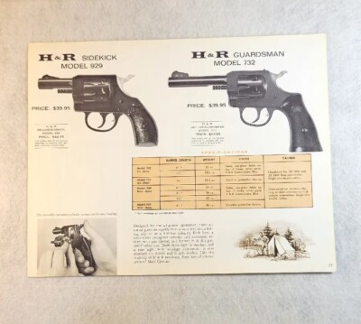H&R Sidekick Model 929 And Guardsmen Model 732 Gun Print Ad From 1966 ...