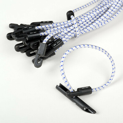 100-Pc. 12" Inch Elastic Bungee Tie ＆ Toggle Elasticated shock cords ...