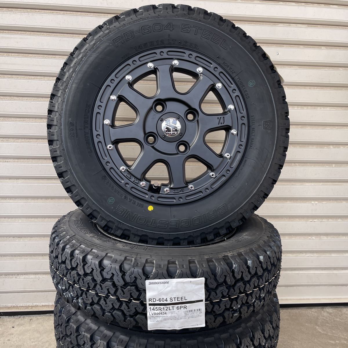 XTREME-J BRIDGESTONE RD604 145/80R12 145R12 6PR Tires x4 Light Track ...