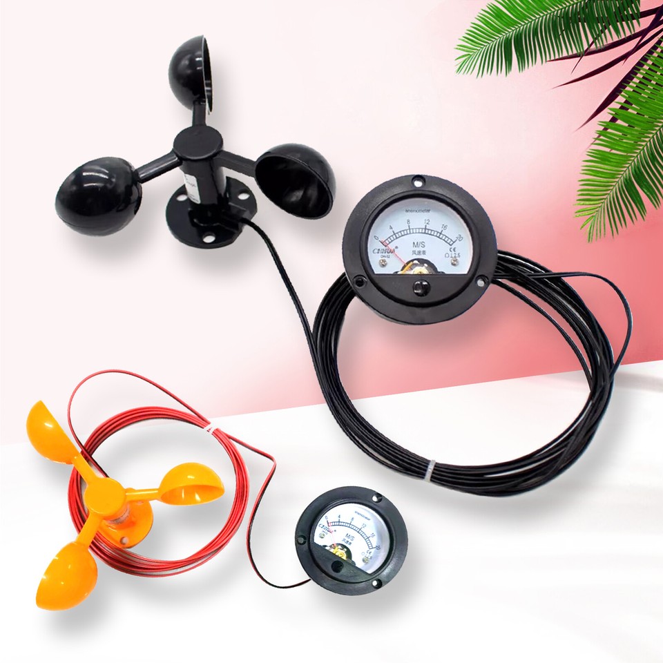 NEW Tower Crane Self-Generating Wind Speed Sensor Display Unpowered ...