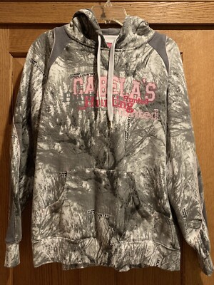 New Cabela’s Women’s Open Country Camo Hooded Sweatshirt Size XL Pink ...