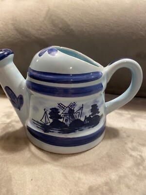 Chadwick-Miller 1974 Ceramic Music Box Watering Can, Windmill, Blue. | eBay
