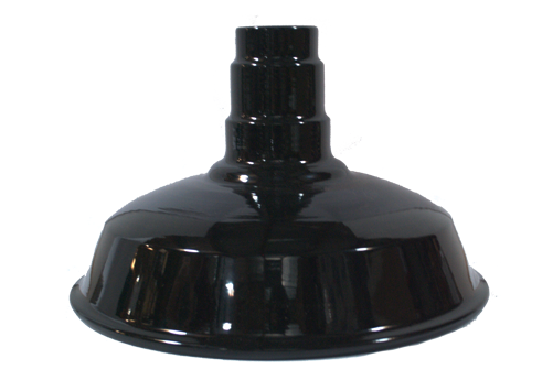 BARN RLM Dome 16" Industrial Lighting Fixture BLACK WITH SOCKET 1/2 ...