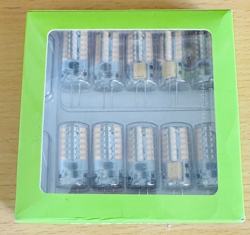 RAYHOO 10pcs G4 LED Bulbs JC Bi-Pin Base Light Bulbs 3W AC/DC 12V 20W ...