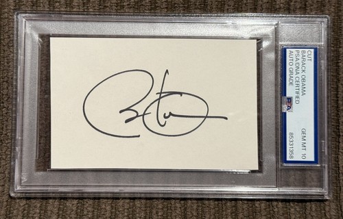 Barack Obama Signed Cut Signature PSA Autograph Authentic President Gem ...