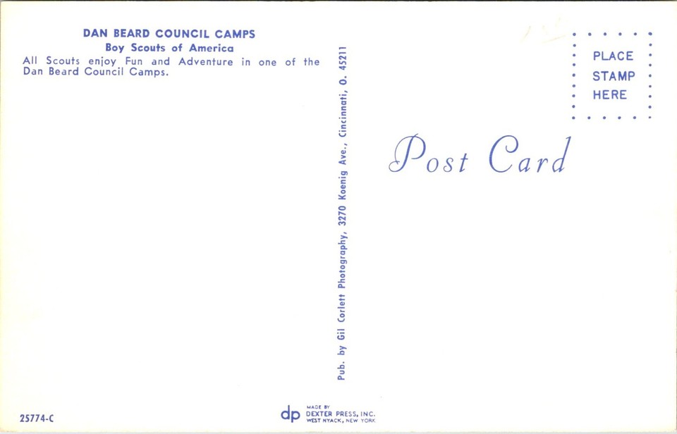 Postcard Dan Beard Council Camp BSA Boy Scout America Ohio D60 | eBay