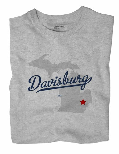 Davisburg Michigan MI T-Shirt MAP | eBay