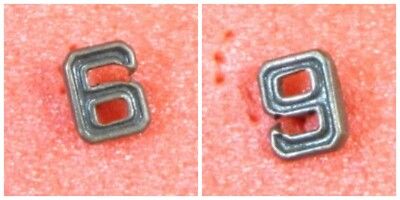 Prong Military Bronze Number '6 or 9' Device Attachment Ribbons NO ...