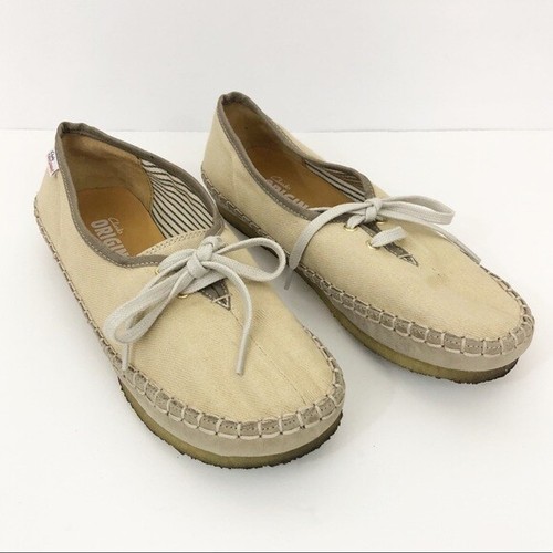 Clarks Original Faraway Beach Canvas Crepe Sole Moccasins Shoe Size 8 ...