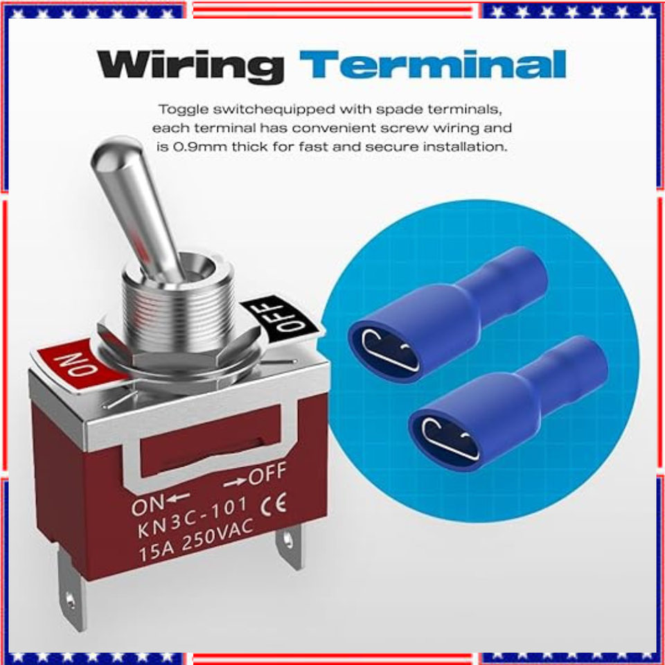 Toggle Switch 12V 30A Heavy Duty ON/Off 2Pin SPST Waterproof Toggle ...
