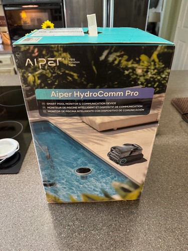AIPER Hydrocomm Pro Smart Pool Monitor, 24/7 Digital Water Testing for ...