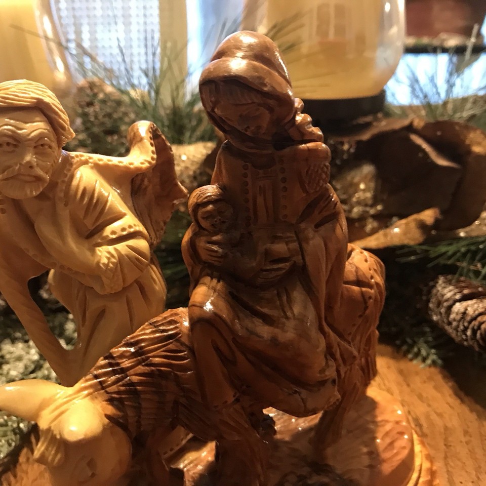 Wood Crafts The Holy Family, Hand Carved ( Bethlehem)7" | eBay