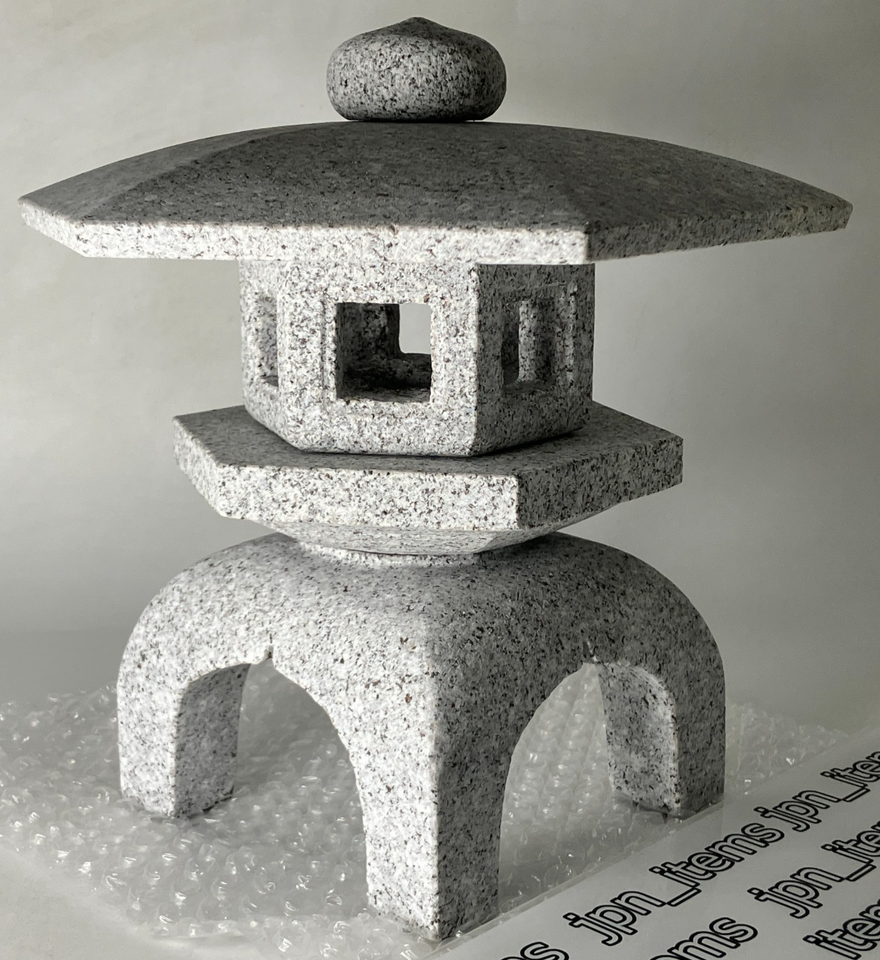 Zen Gray Stone Lantern Yukimi Small Granite Japanese Garden Ornament ...