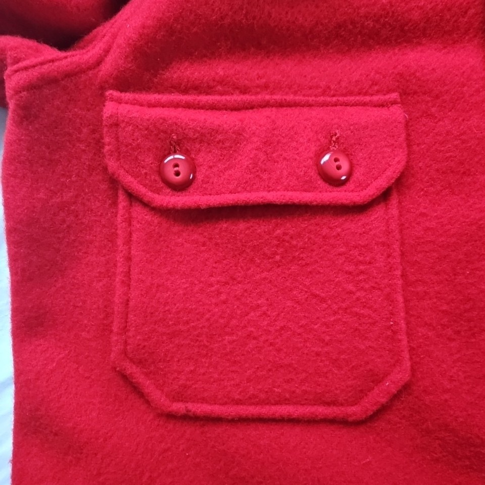 VTG Boy Scouts of America Official BSA Red 100% Wool Shirt Jacket Large ...