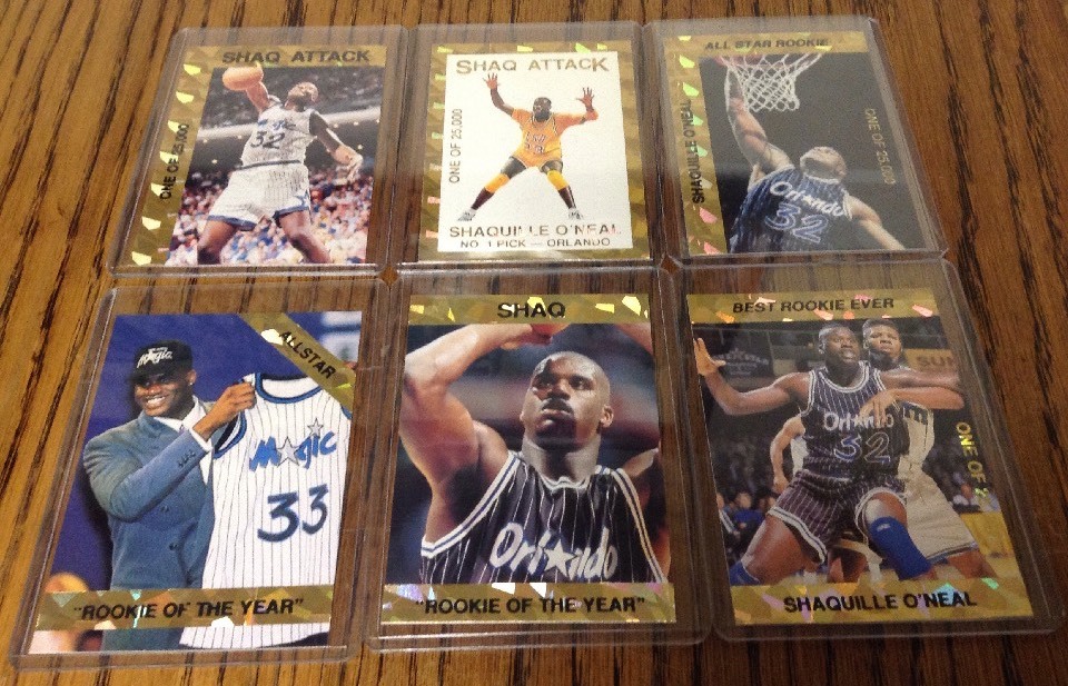 Shaq Attack Promo Insert SET Shaquille O'Neal LSU Magic Heat Lakers 1 ...
