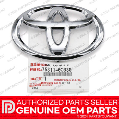 GENUINE Toyota Tacoma Tundra Sequoia OEM Front Grille Badge Emblem ...