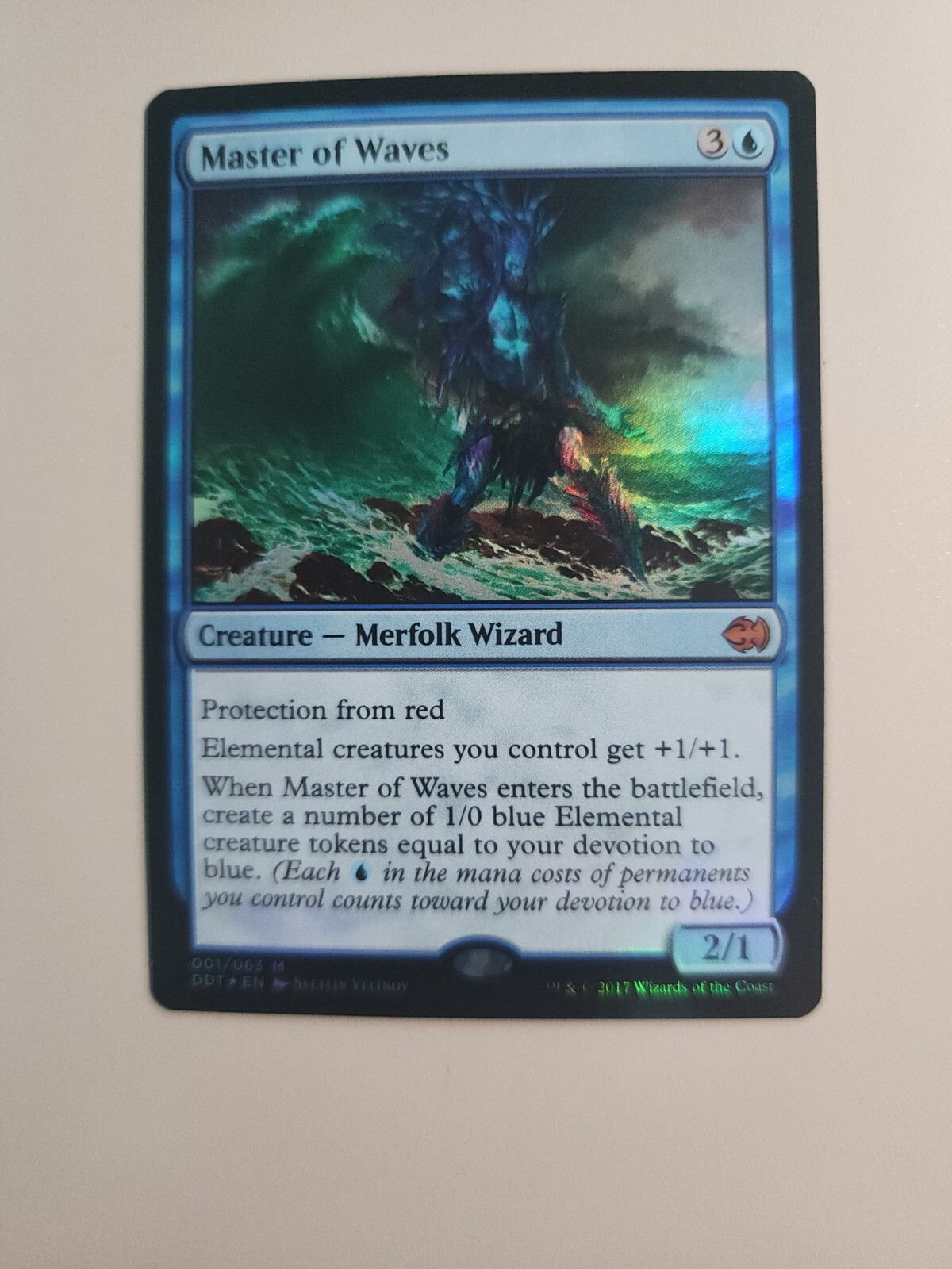MTG Master of Waves - Foil Duel Decks: Merfolk vs. Goblins 1/63 Foil ...