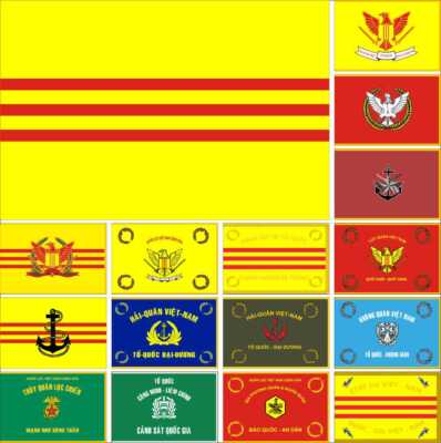 South Vietnam Flag War RVNMF ARVN President Military Naval Air Forces ...