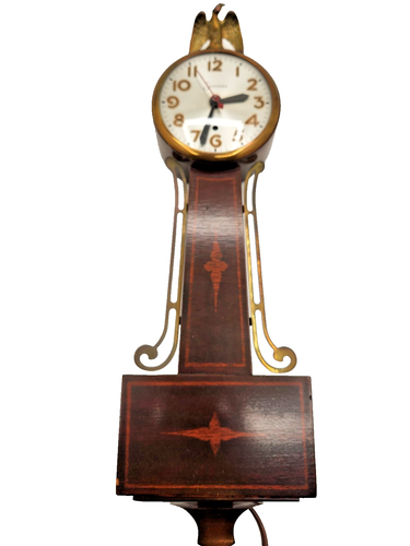 Sessions Banjo Wall Clock Electric Eagle Finial - Working - Vintage | eBay