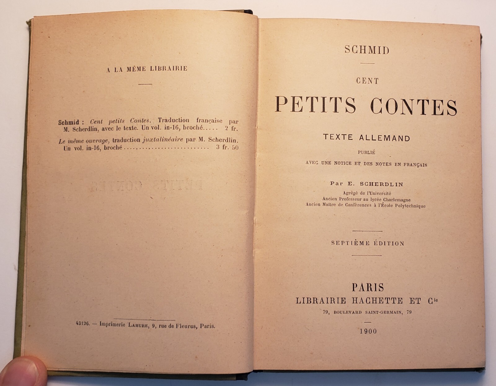 Antique Easy Reader; 100 Short Stories in German, French Footnotes 1900 ...