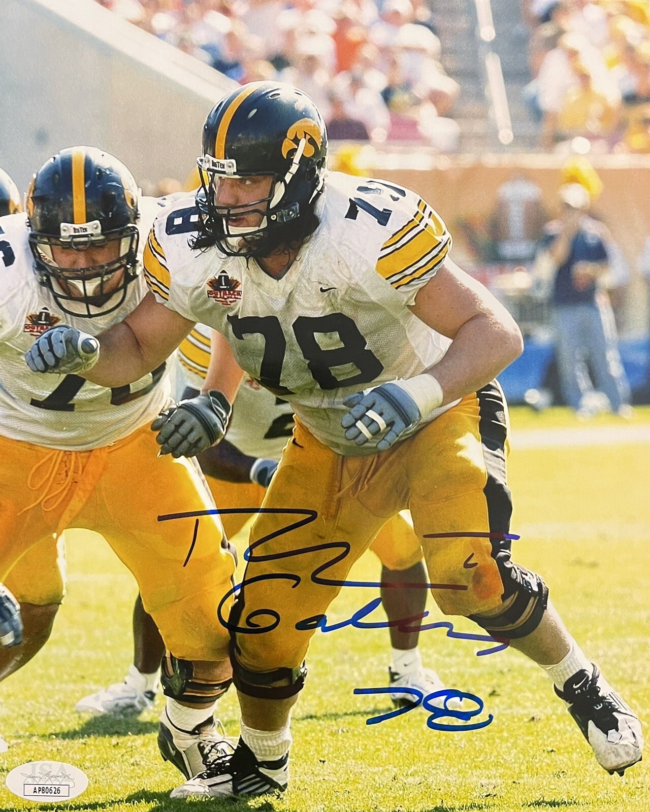 Robert Gallery Signed Autographed Iowa Hawkeyes 8x10 Photo CHOF JSA COA ...