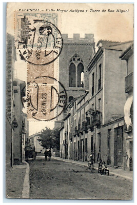 1923 Old Main Street and Tower of San Miguel Palencia Spain Postcard | eBay