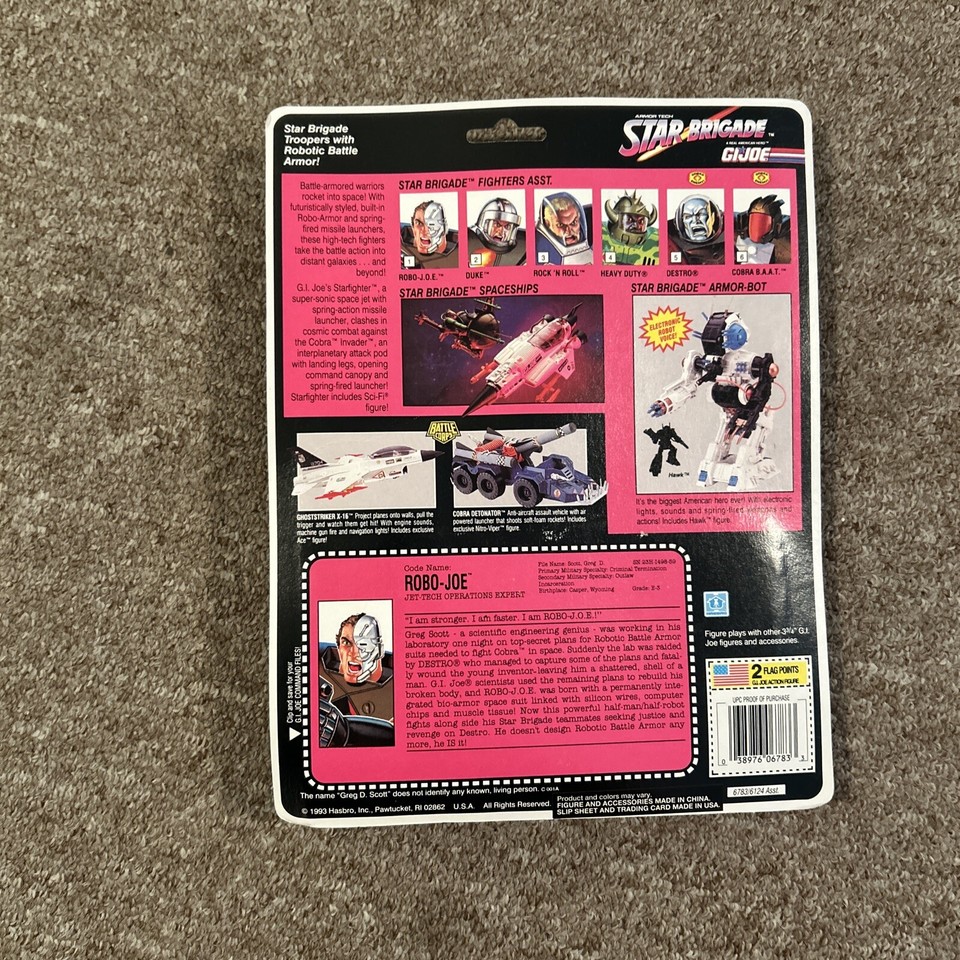 1993 GI Joe Armor Tech Star Brigade ROBO-J.O.E. Vintage Hasbro Action ...