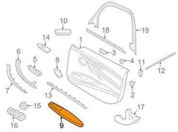 NEW BMW 3 F30 FRONT LEFT DOOR ARMREST 51417279295 7279295 12-18 ...
