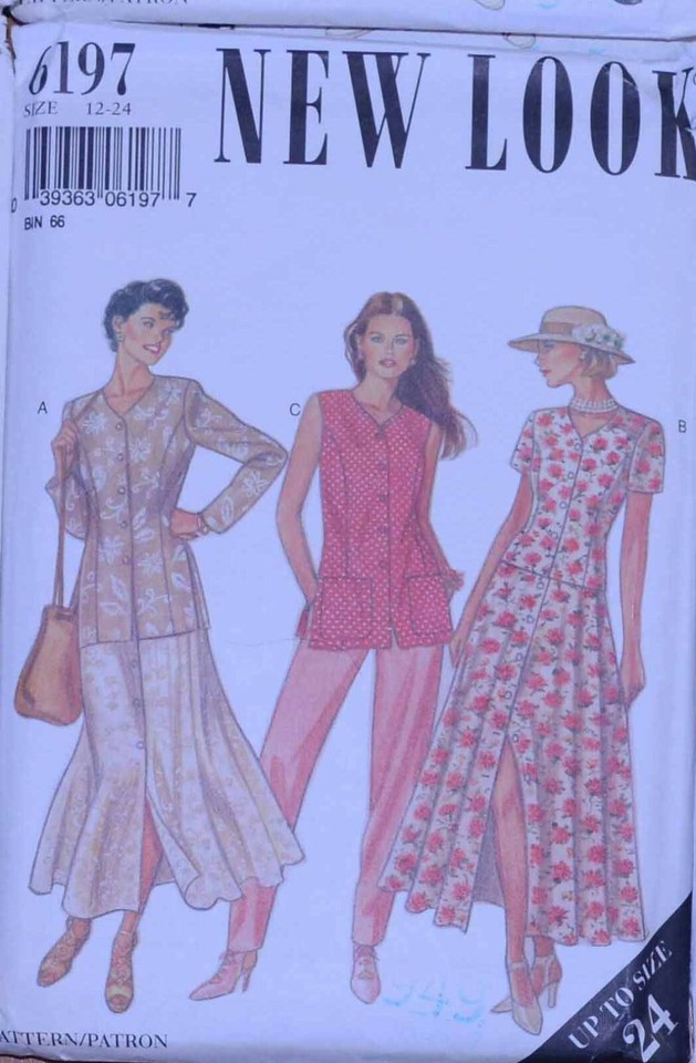 New Look Sewing Patterns Women's Multi-sized 8-18 Bust 34-44 +Handbags ...