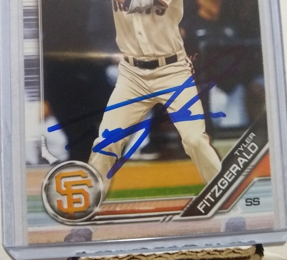 Tyler Fitzgerald Signed 2019 Bowman Draft IP Auto Giants Prospect | eBay