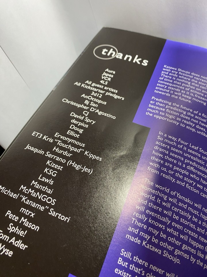 Katawa Shoujo Tomorrow Today limited-edition art book 2012, Four Leaf Studios | eBay