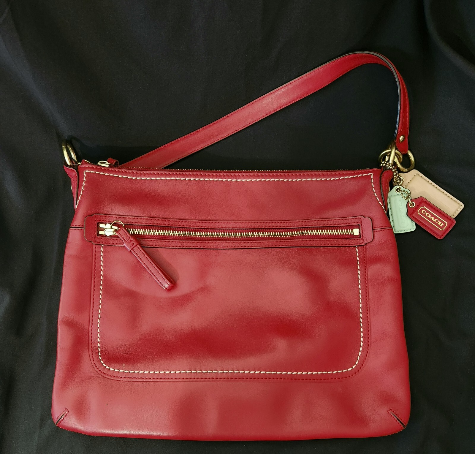 Coach Poppy Perry Leather Hippie Bag - Love Red - Sty… - Gem