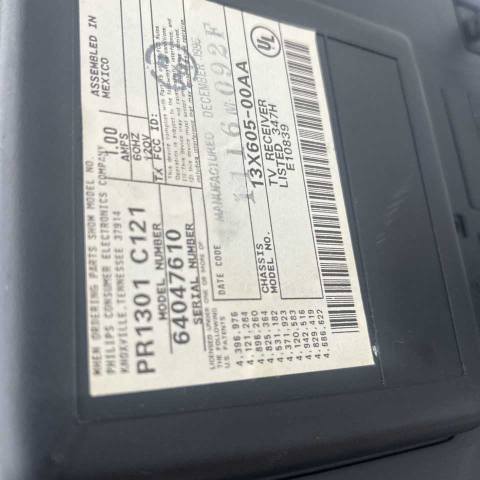 Vintage 1992 Magnavox 13 Inch Color CRT TV Retro Gaming No Remote | eBay