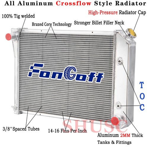3-Row Radiator For 1973-1974 Pontiac Ventura Buick Apollo Chevy Nova 23 ...