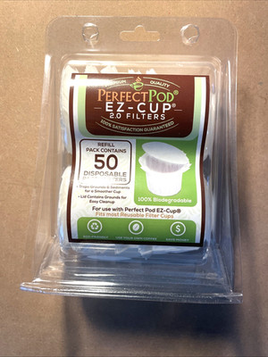 Perfect Pod EZ-Cup 2.0 Unbleached 50 Disposable Filters New | eBay