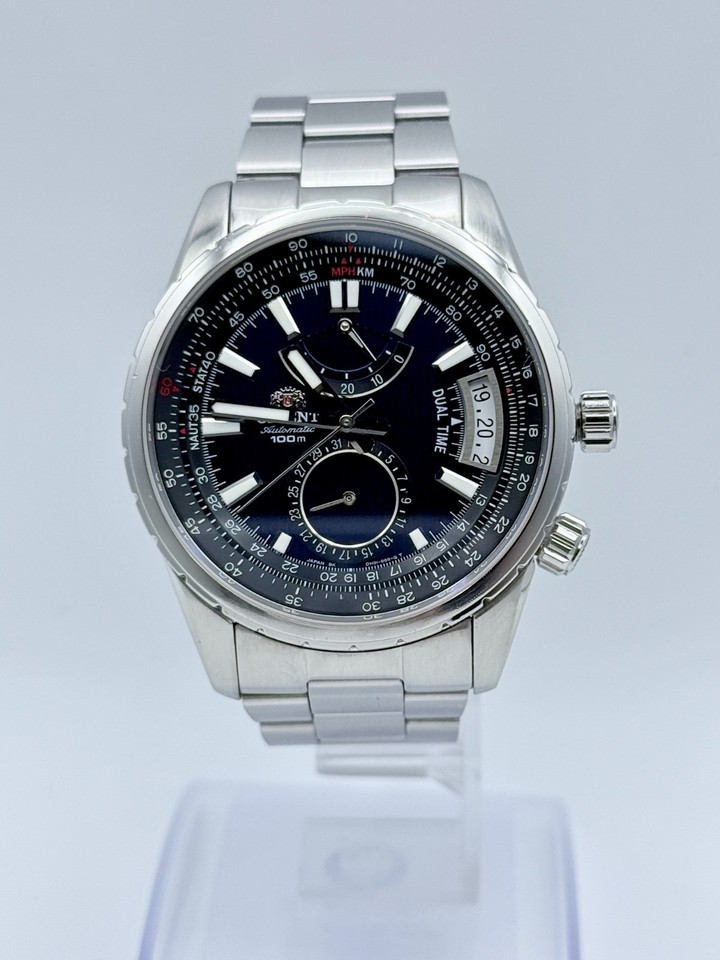 Orient Voyager Executive DH01002B GMT Dual Time Power Reserve Auto Rare ...