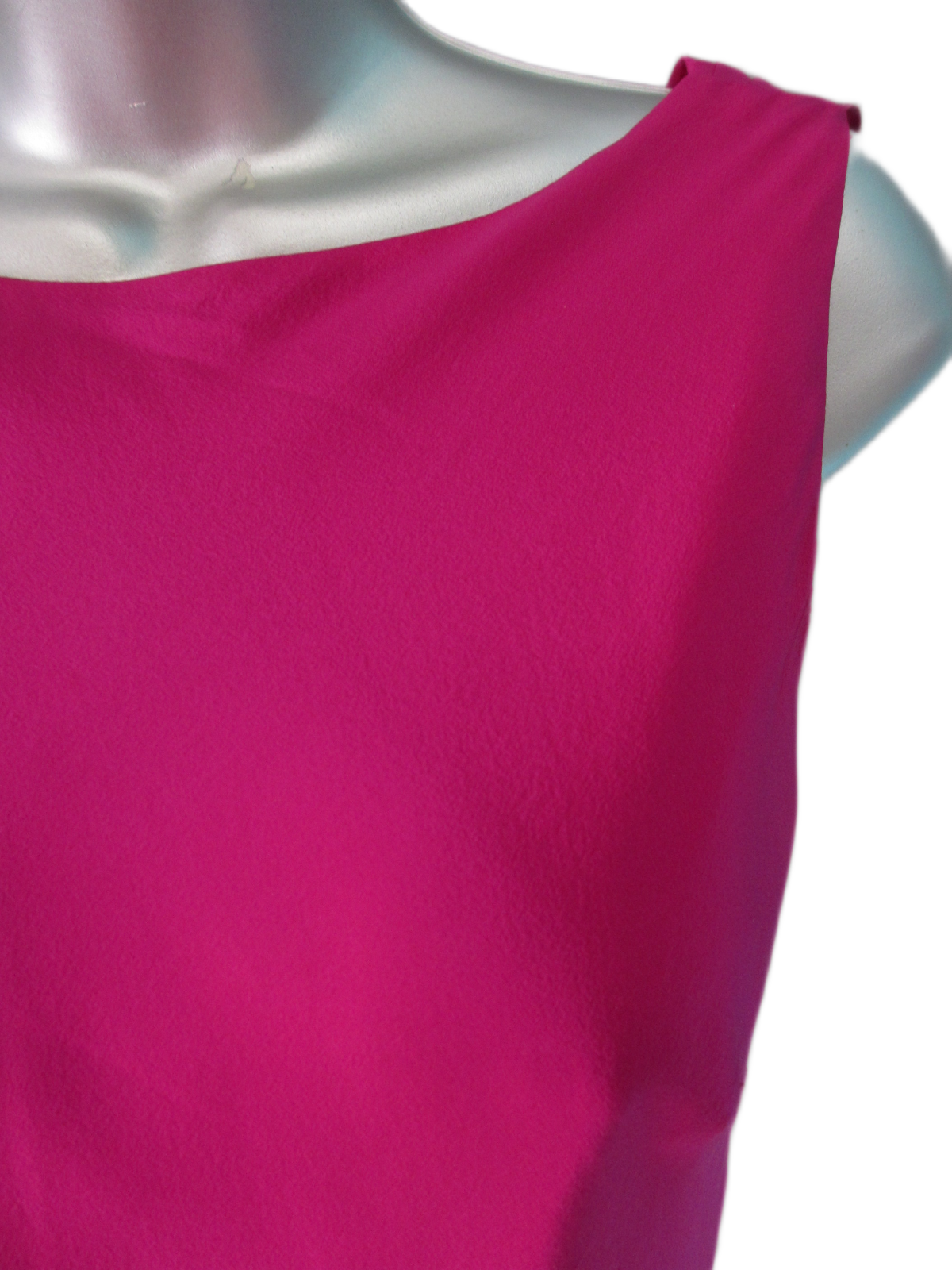 Jones Wear 100% Silk Dress Women's 6 Sleeveless Drape Back Magenta Pink ...