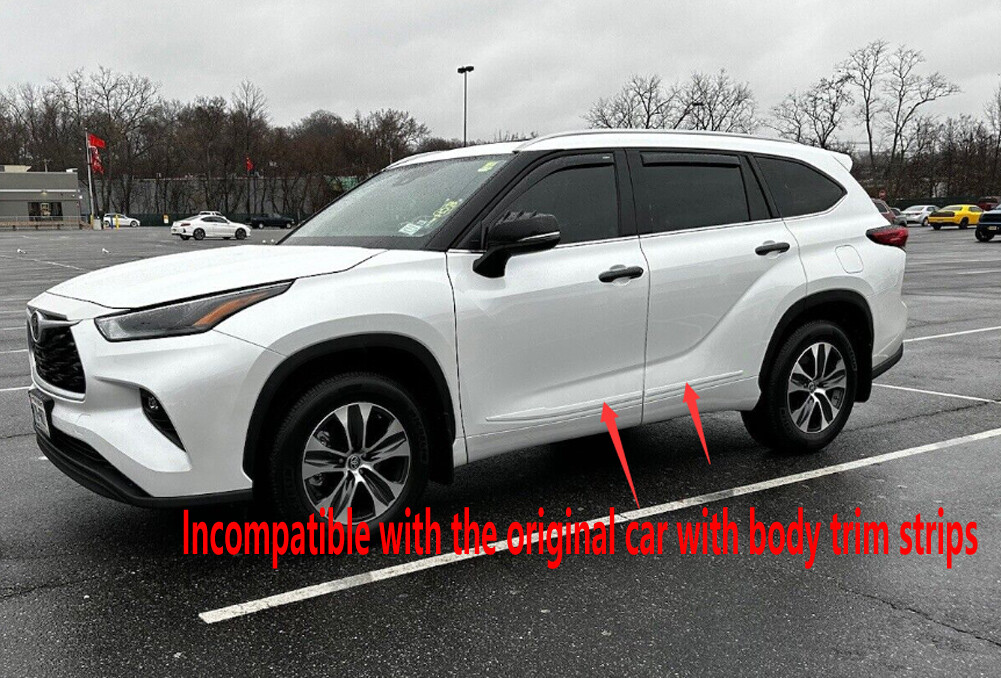2020-2024 For Toyota Highlander Chrome Body Door Side Molding Trim ...
