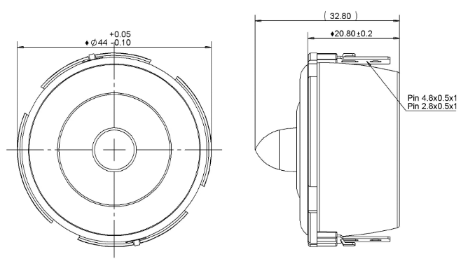 Peerless XT25SC40-04 1" Dual Ring Radiator Tweeter Car Audio Vifa XT25 ...