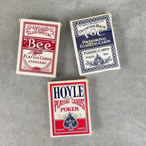 Vintage Hoyle Bee poker playing cards 3 decks -some missing jokers ...