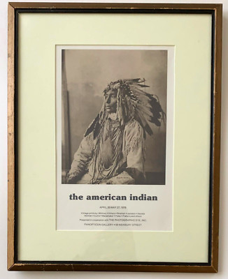 1976 PANOPTICON GALLERY PHOTO EXHIBIT AMERICAN INDIAN VINTAGE POSTER ...