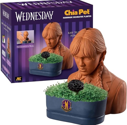 CHIA PET PLANTER WEDNESDAY ADDAMS FAMILY MAN CAVE GIFT JENNA ORTEGA | eBay