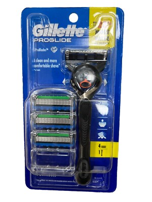 Gillette ProGlide Men's Razor + 4 Cartridges Blade Refills SEALED | eBay